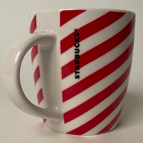 Starbucks | Holiday | Starbucks White And Red Striped Mug With Logo ...